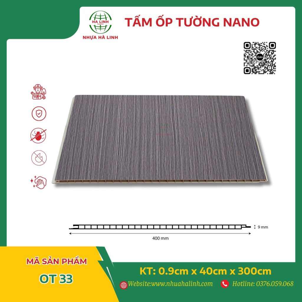 Tấm ốp tường Nano – OT 33 - NHỰA HÀ LINH - WEBSITE CHÍNH THỨC