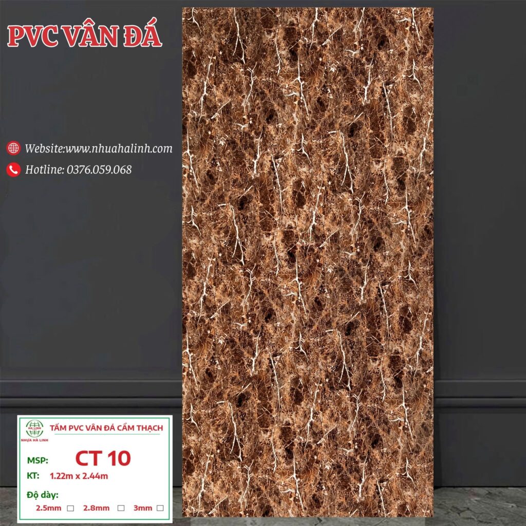 PVC Vân Đá – CT 10 - NHỰA HÀ LINH - WEBSITE CHÍNH THỨC