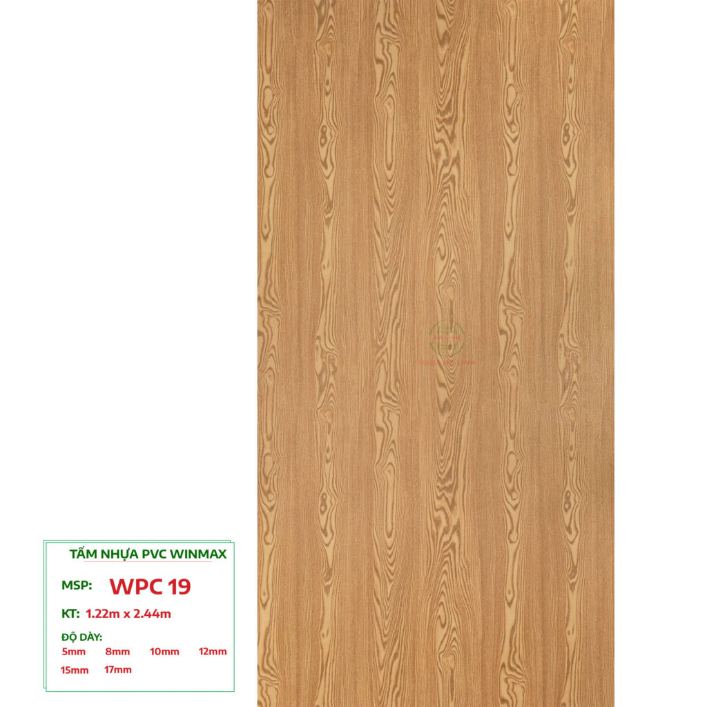 Tấm nhựa PVC Winmax – WPC 19 - NHỰA HÀ LINH - WEBSITE CHÍNH THỨC