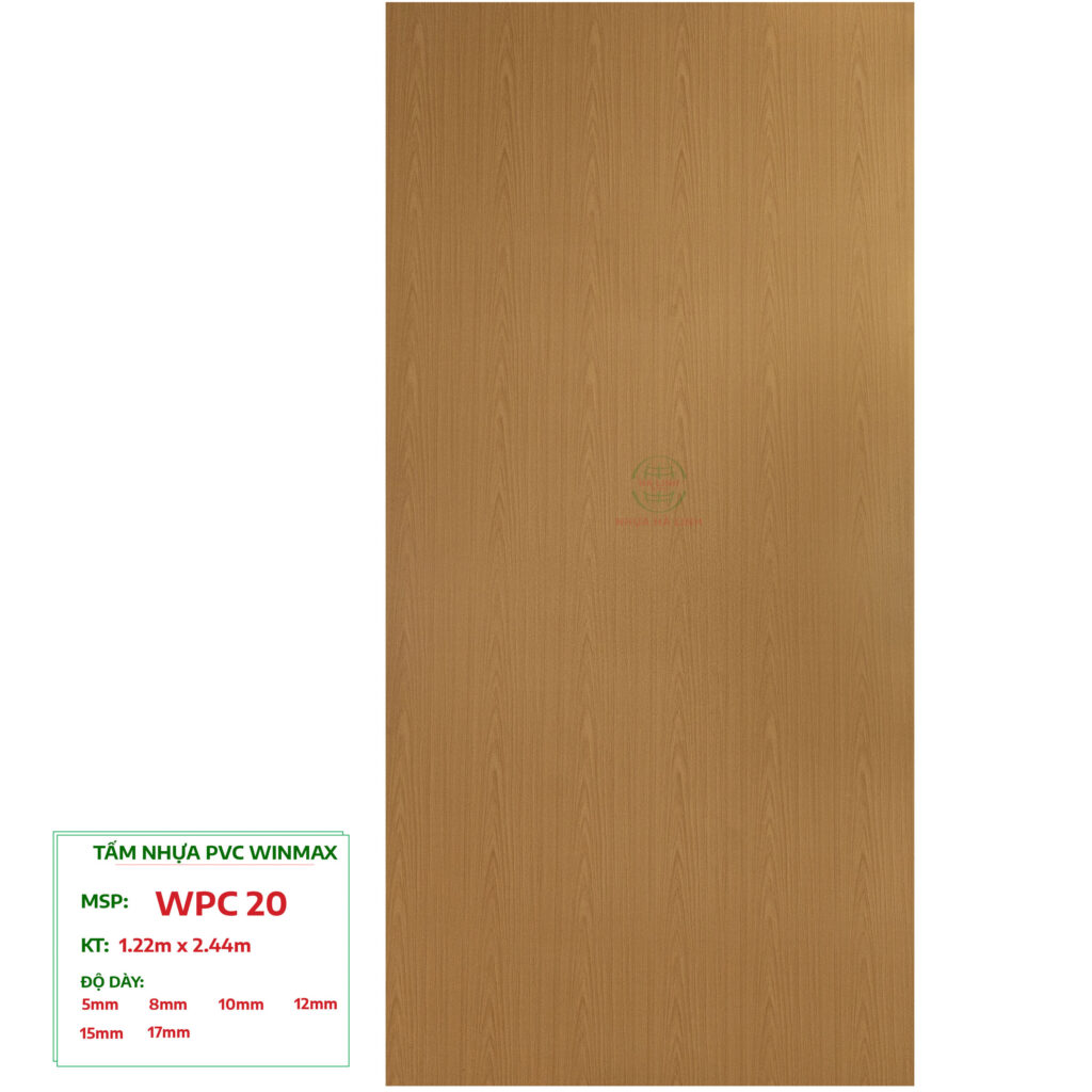 Tấm nhựa PVC Winmax – WPC 20 - NHỰA HÀ LINH - WEBSITE CHÍNH THỨC