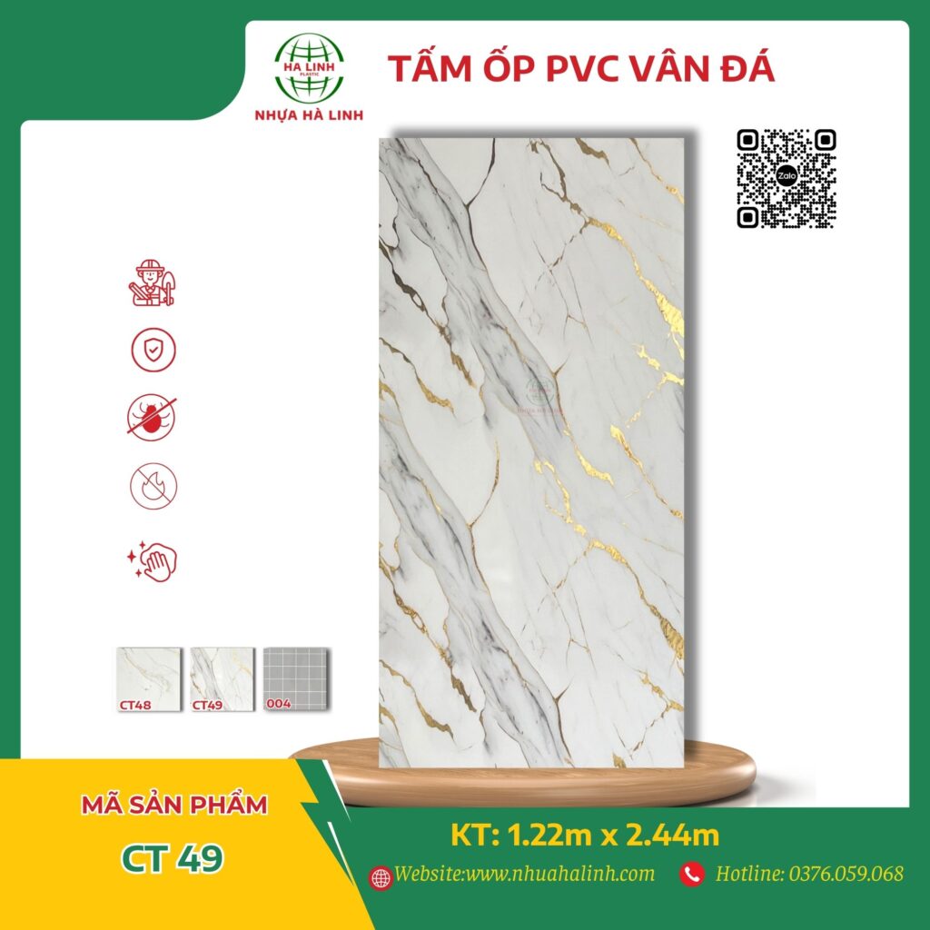 PVC Vân Đá -CT 49 - NHỰA HÀ LINH - WEBSITE CHÍNH THỨC