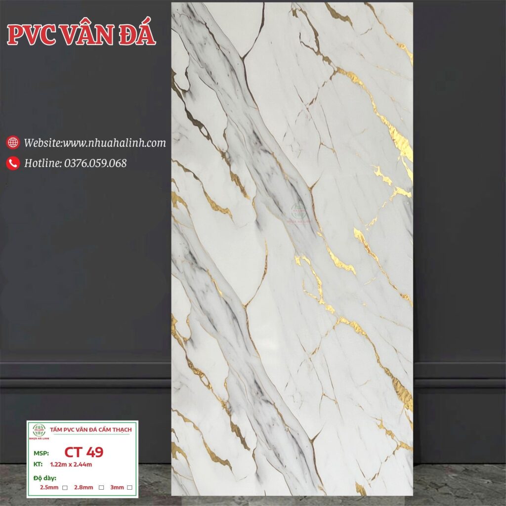 PVC Vân Đá -CT 49 - NHỰA HÀ LINH - WEBSITE CHÍNH THỨC
